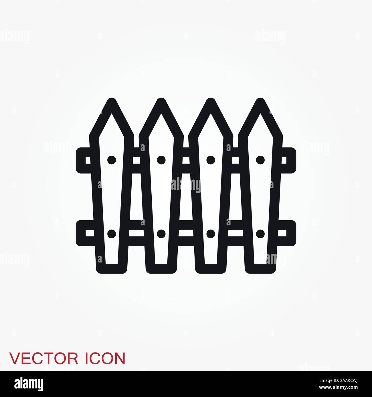 Fence icon, modern minimal flat design style Stock Vector Image & Art ...