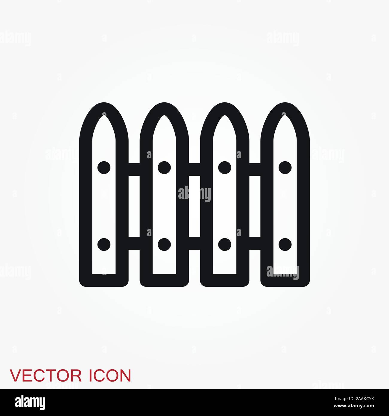 Fence icon, modern minimal flat design style Stock Vector Image & Art ...
