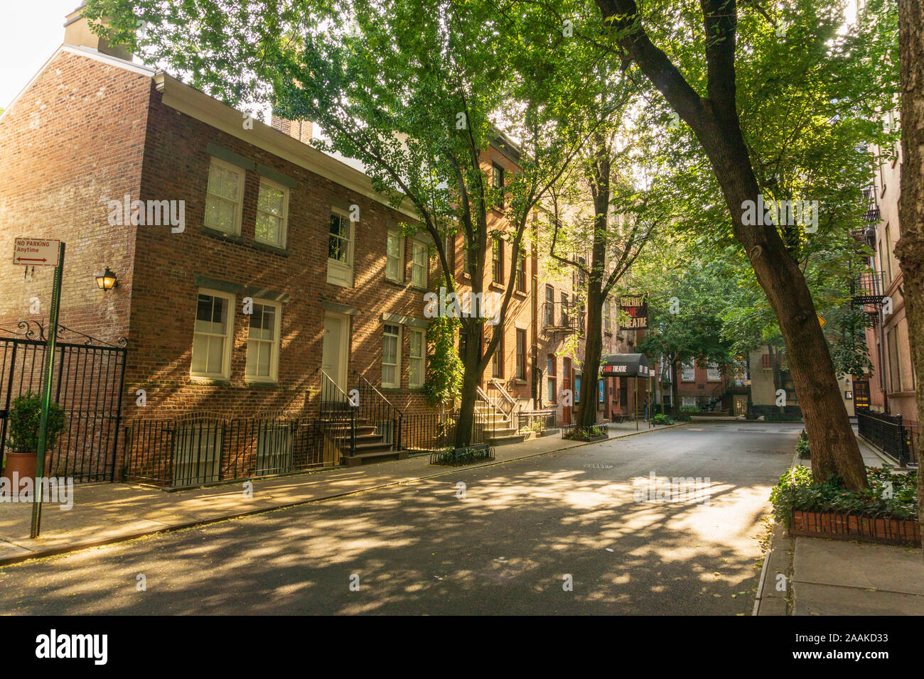 New York, USA - August 20, 2018: Commerce Street in the West Village ...