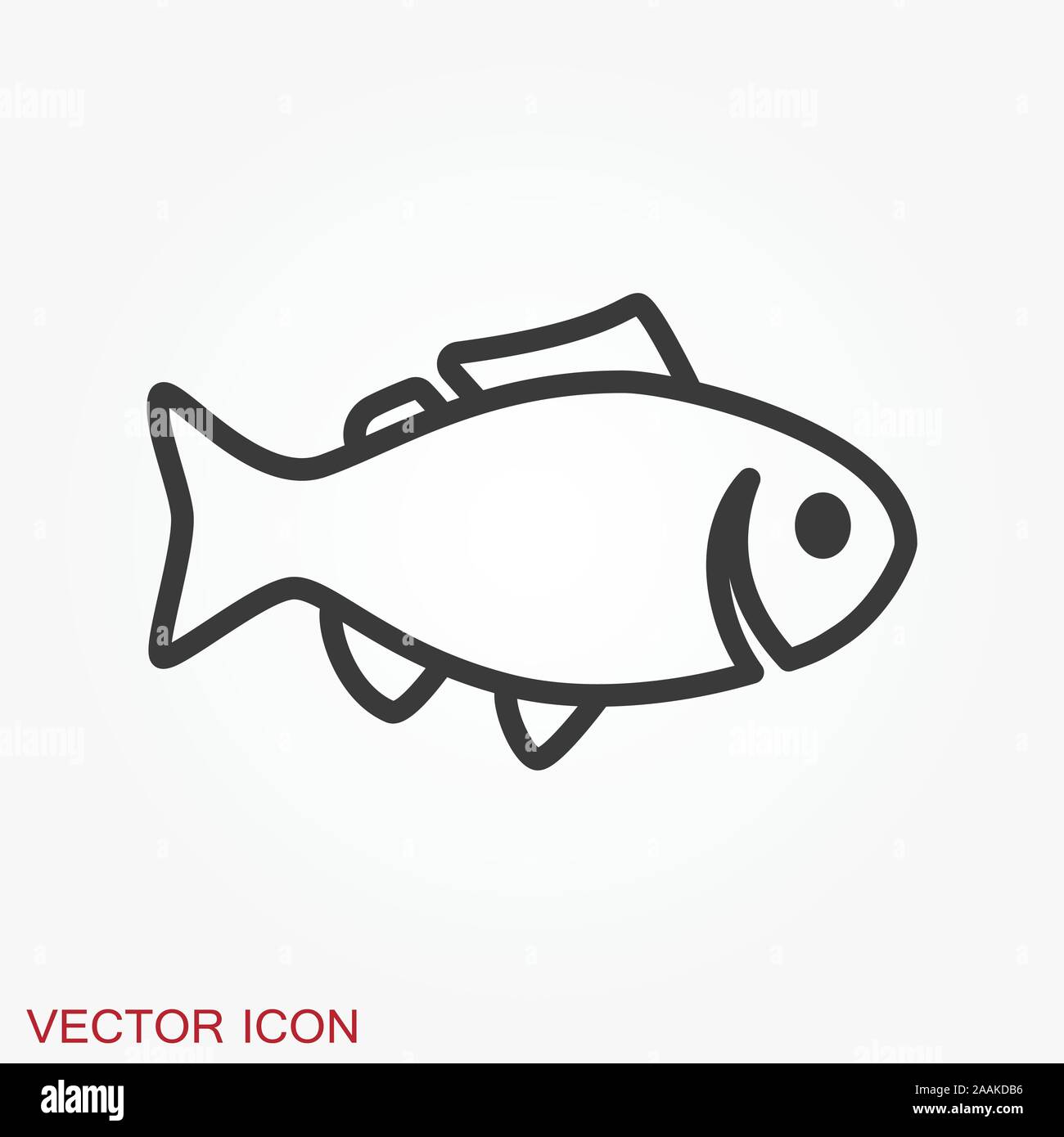 Fish Icon, vector illustration for design Stock Vector Image & Art - Alamy