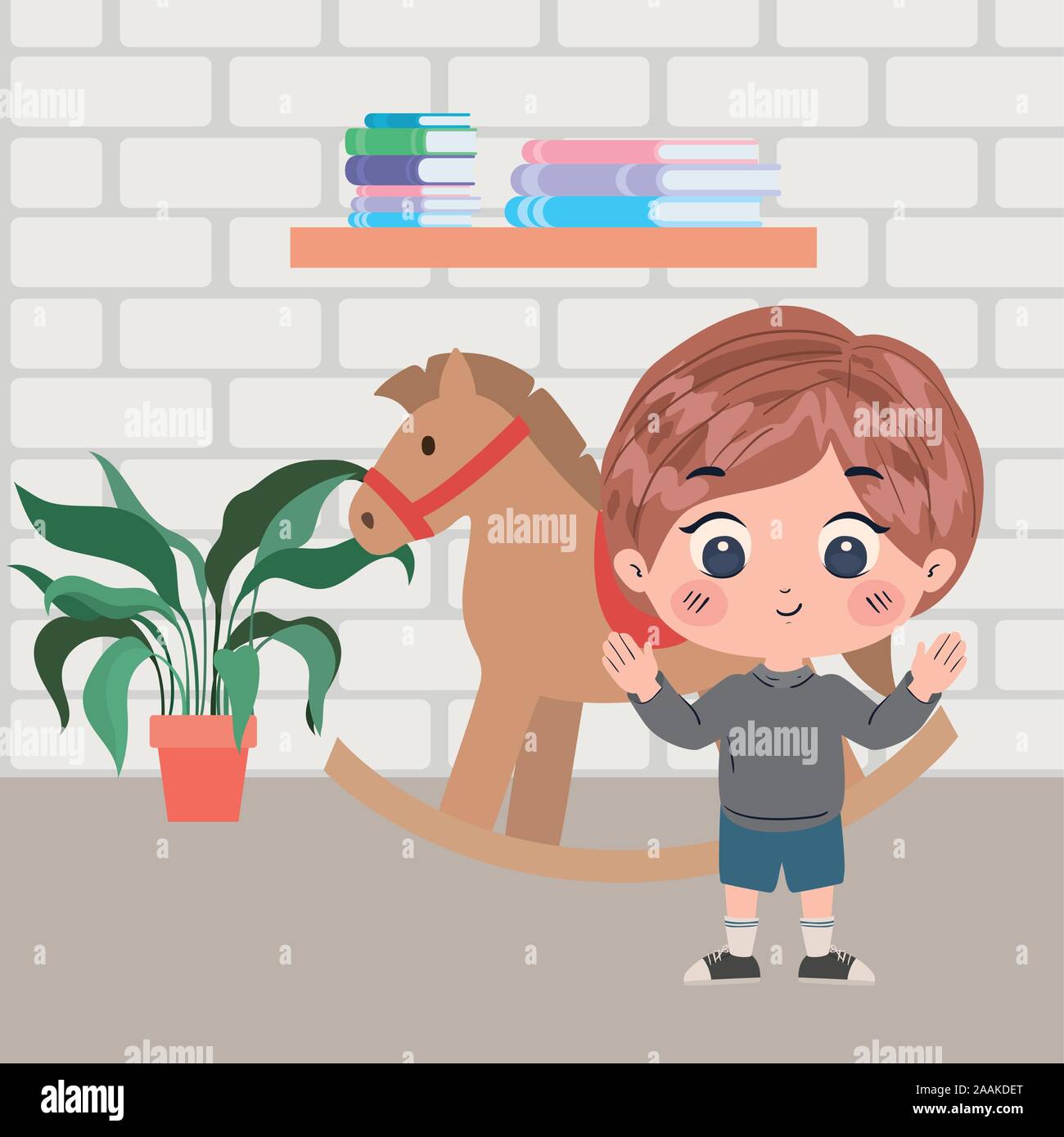 boy cartoon in room vector design Stock Vector Image & Art - Alamy