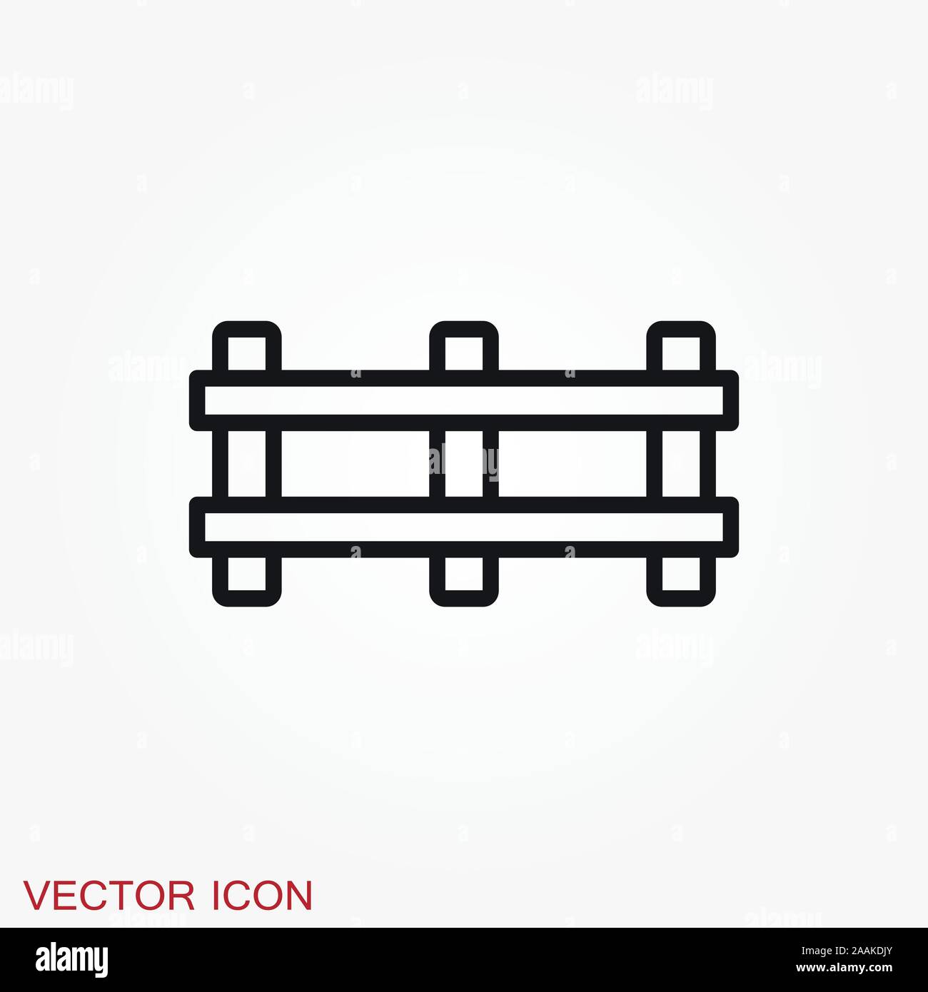 Fence icon, modern minimal flat design style Stock Vector Image & Art ...