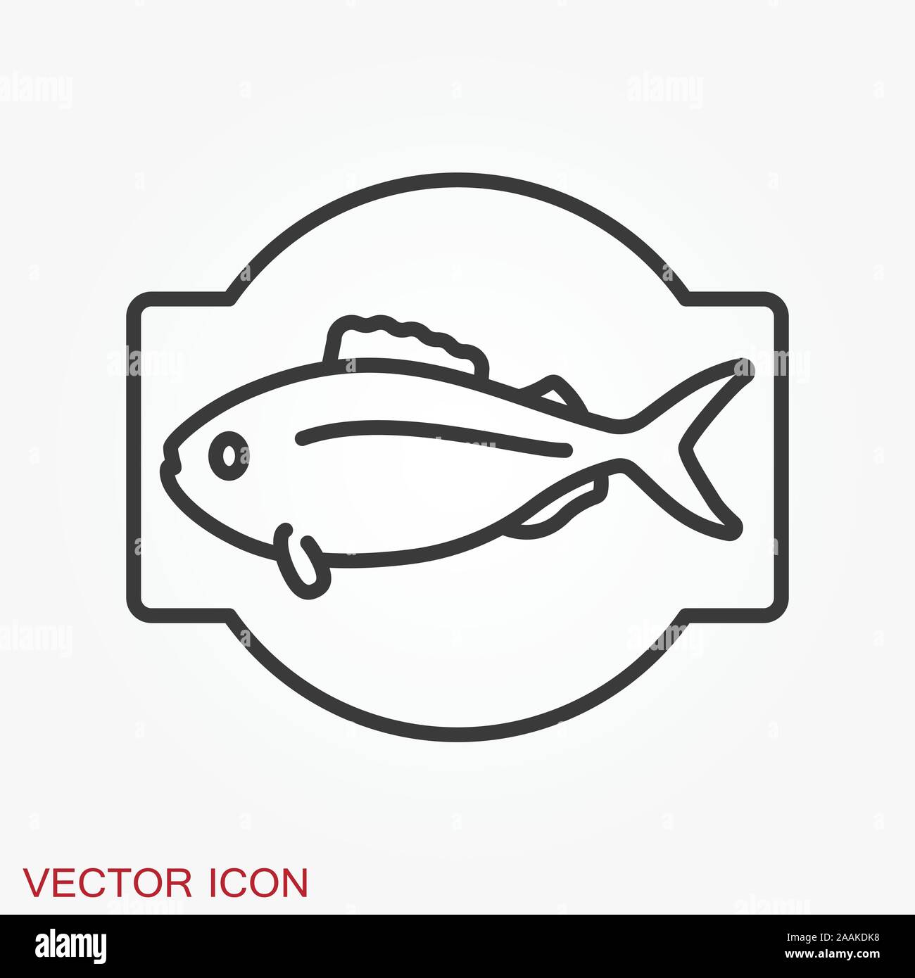 Fish Icon, vector illustration for design Stock Vector Image & Art - Alamy