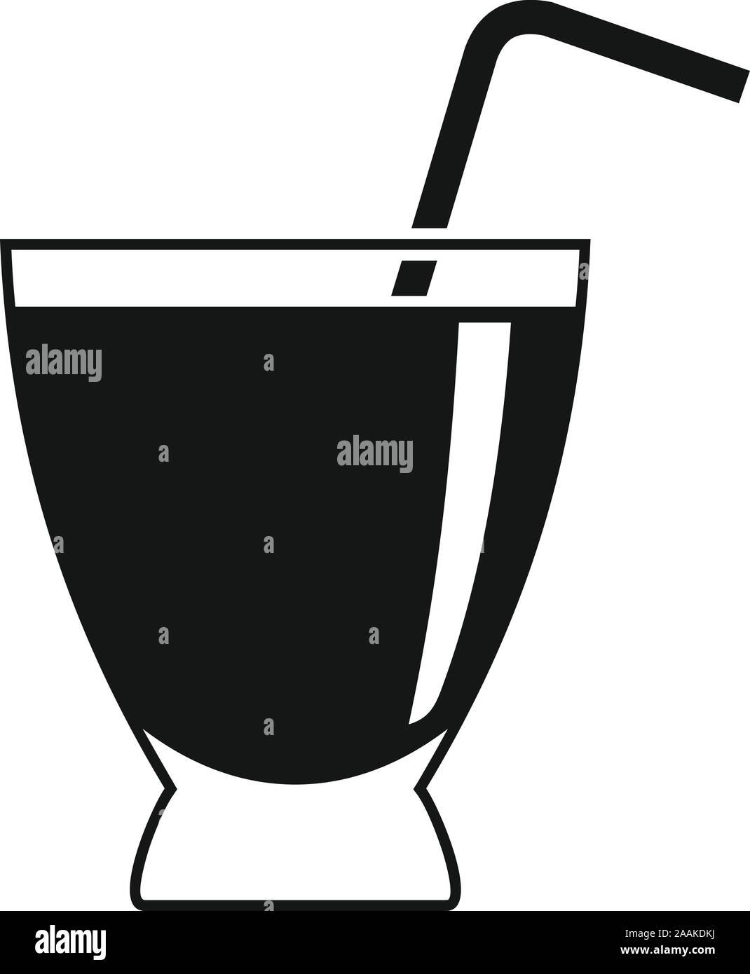 Bio juice cocktail icon. Simple illustration of bio juice cocktail ...