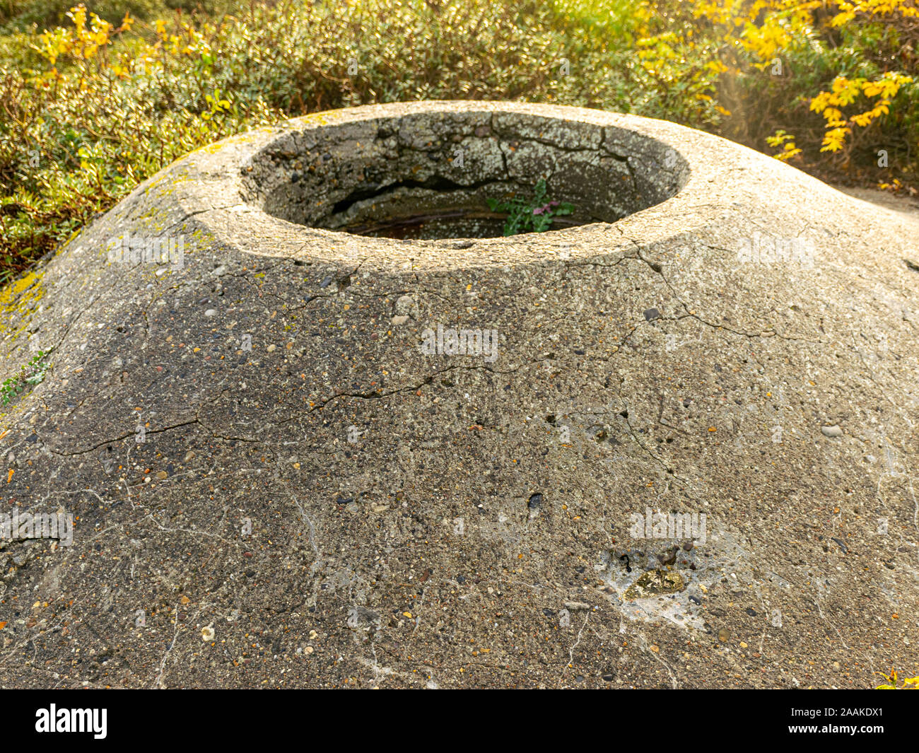 picture with round concrete hole Stock Photo - Alamy
