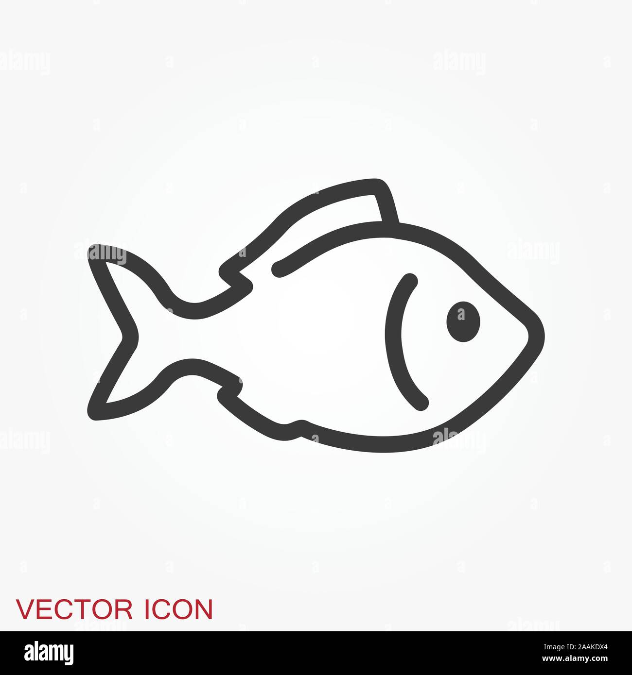 Fish Icon, vector illustration for design Stock Vector Image & Art - Alamy