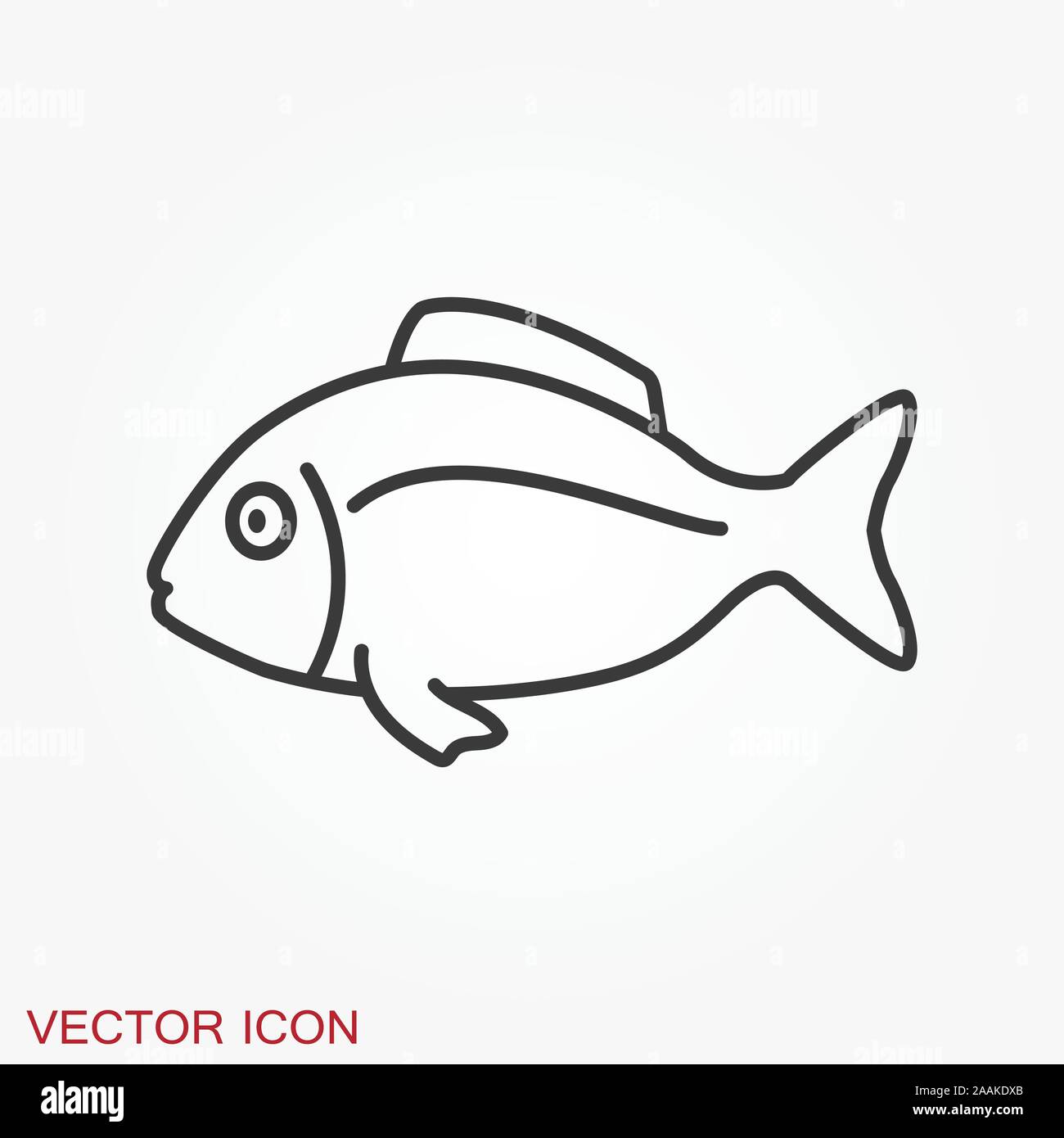 Fish Icon, vector illustration for design Stock Vector Image & Art - Alamy