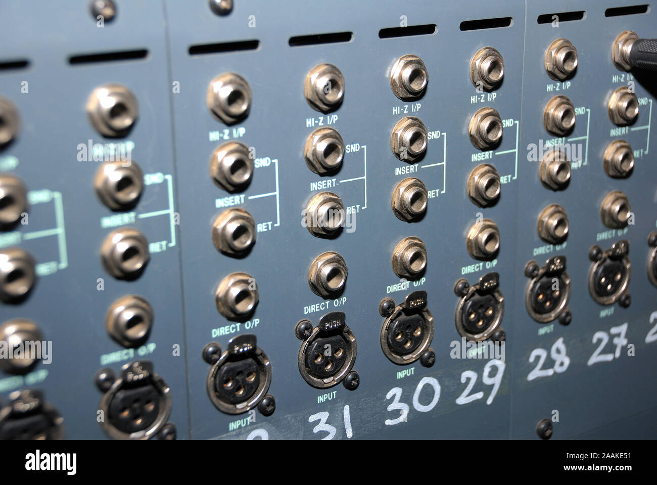 Mixing Sockets. Connections of a sound equipment proffesional xlr audio ...