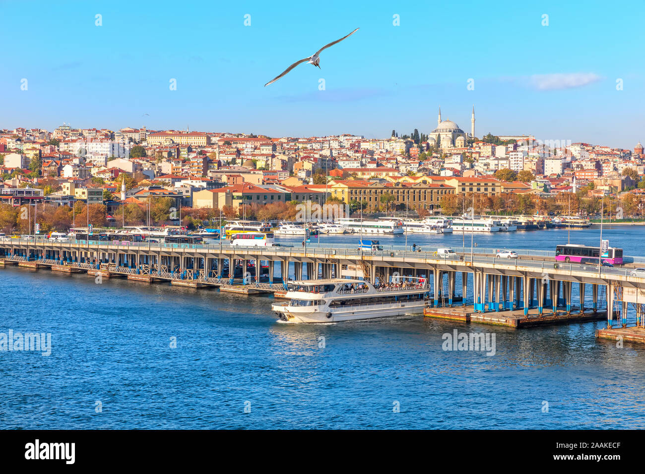 The Ataturk Bridge and Istanbul view, Turkey Stock Photo - Alamy