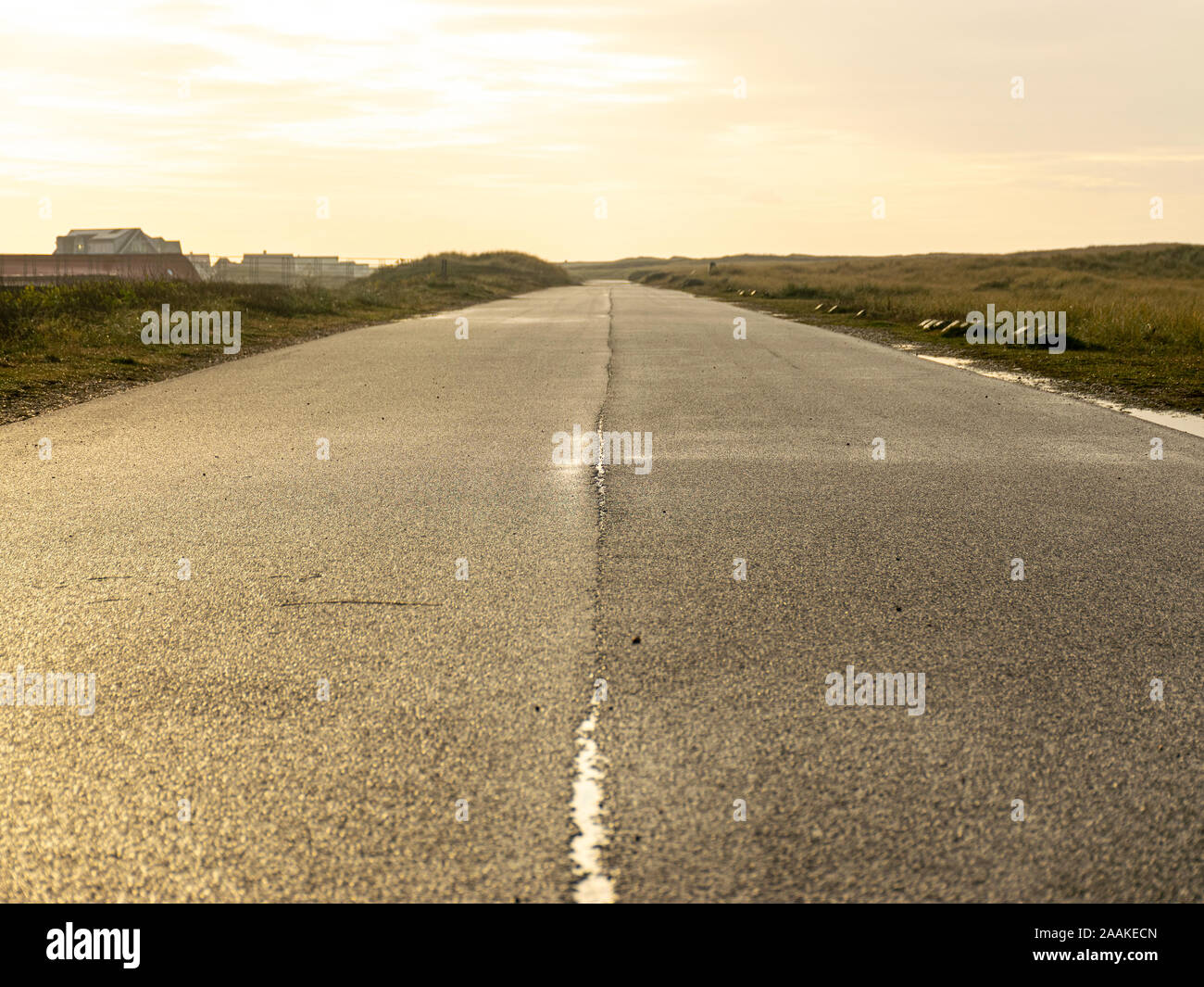 view of wet asphalt road Stock Photo - Alamy