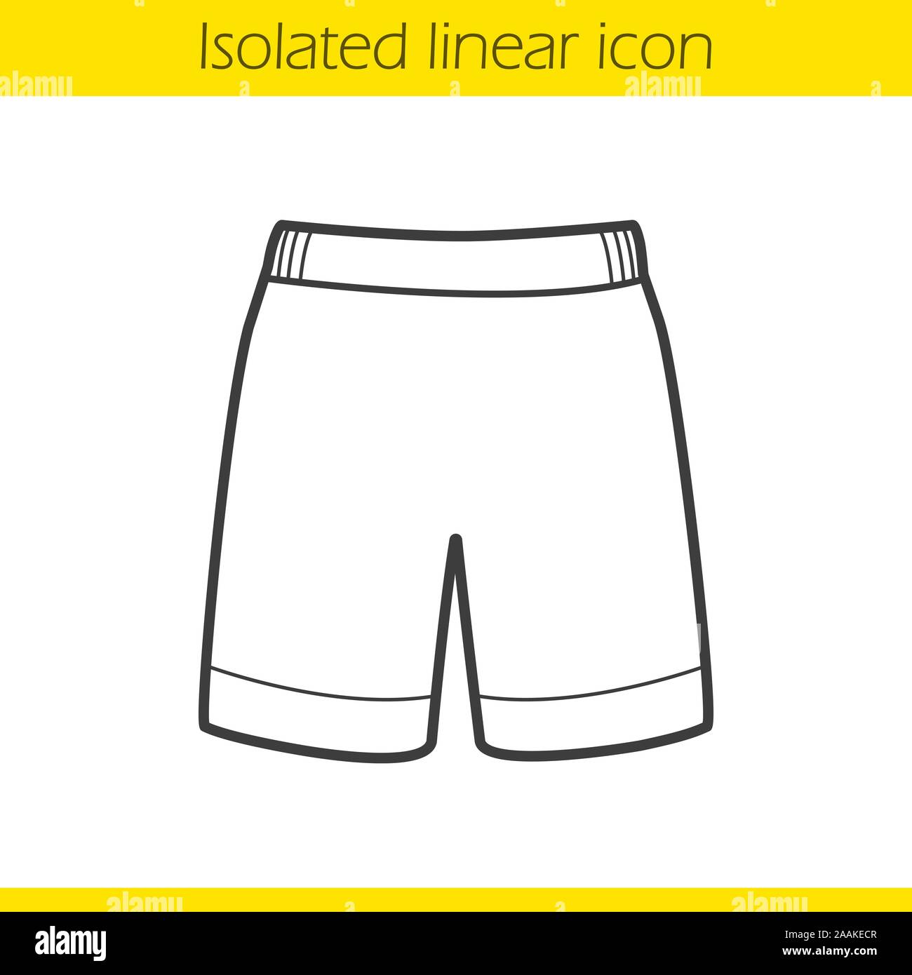 Shorts linear icon. Thin line illustration. Sport shorts contour symbol ...