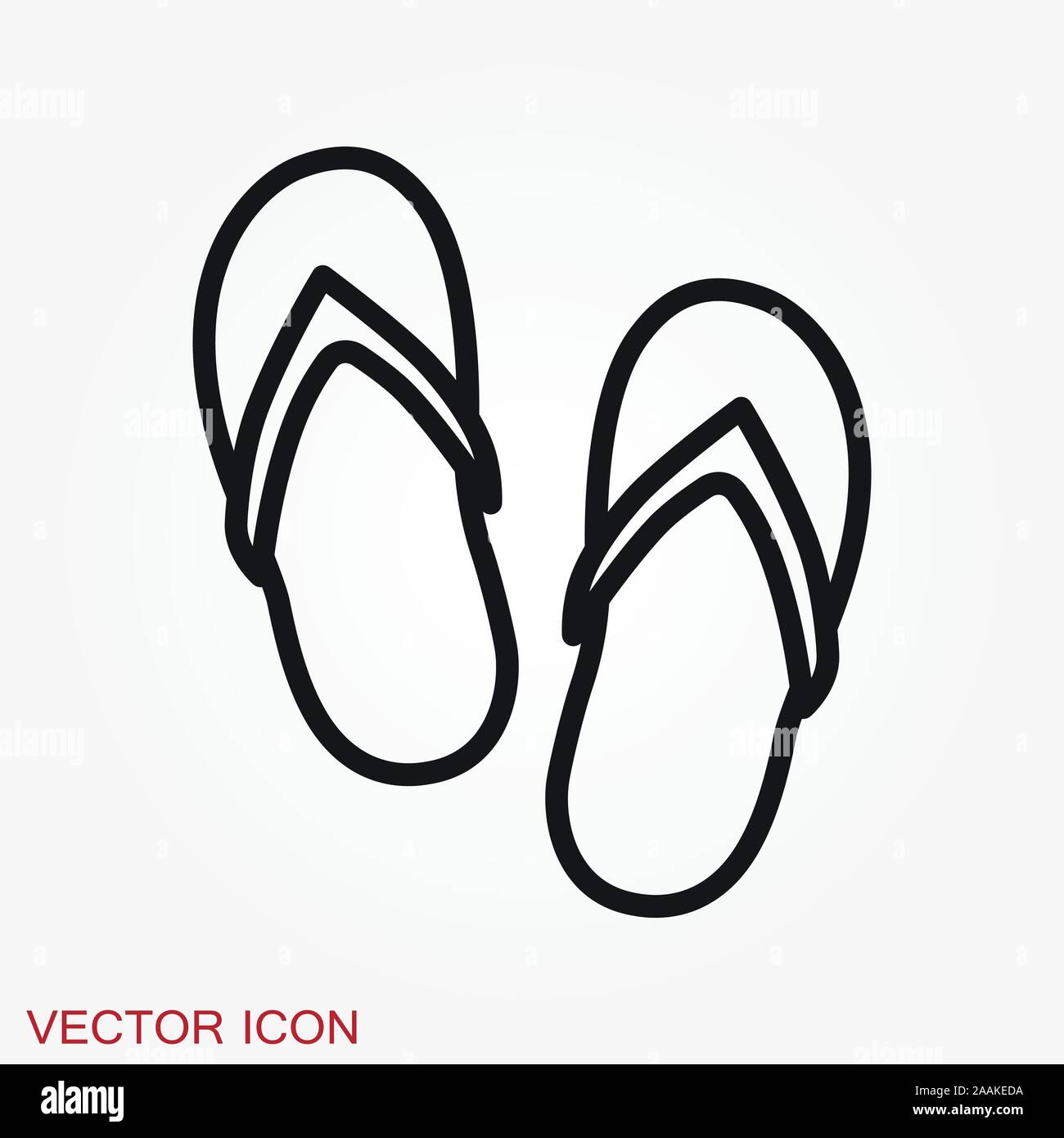 Black flipflops Stock Vector Images - Alamy