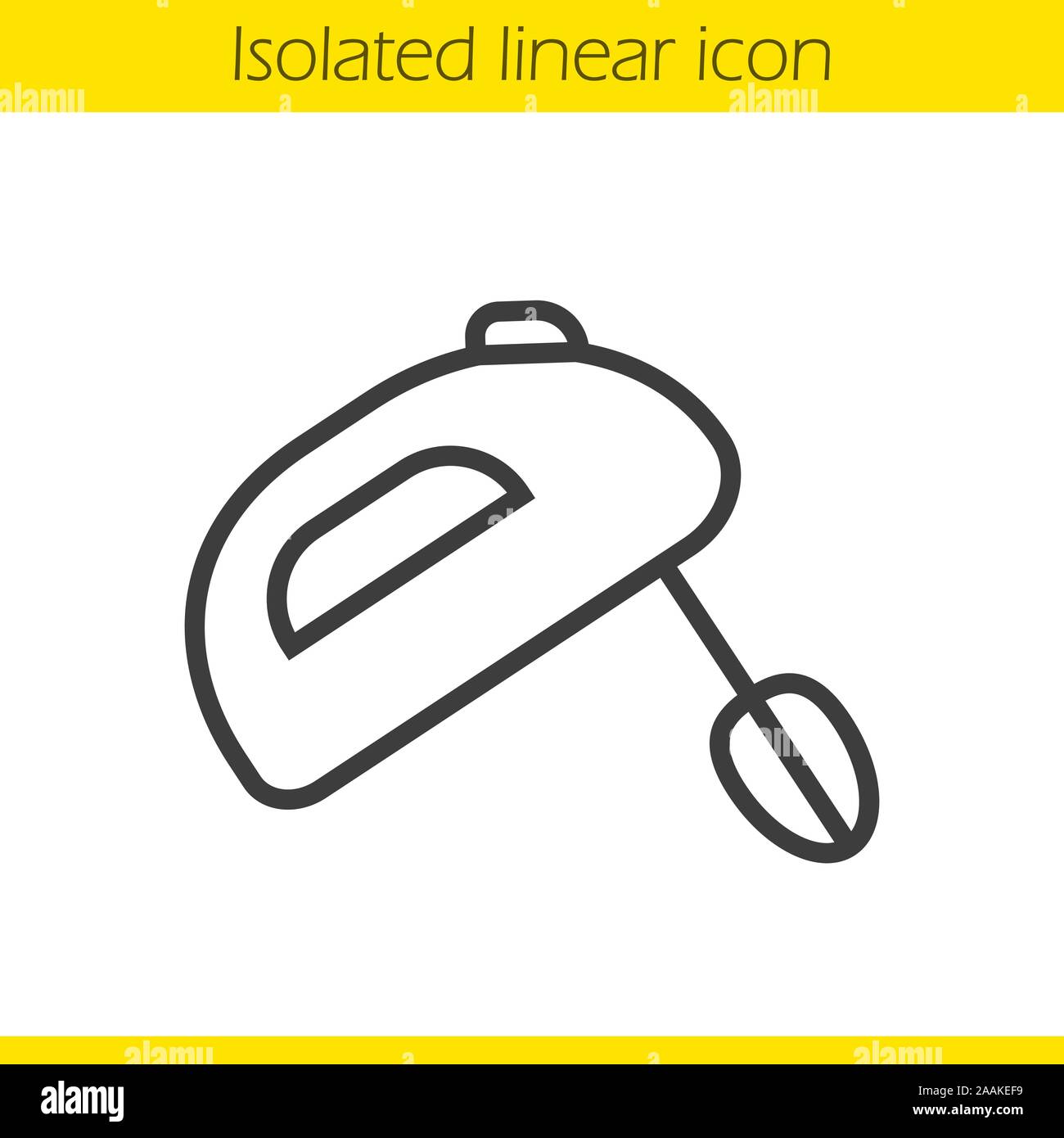 Hand mixer linear icon. Thin line illustration. Contour symbol. Vector ...