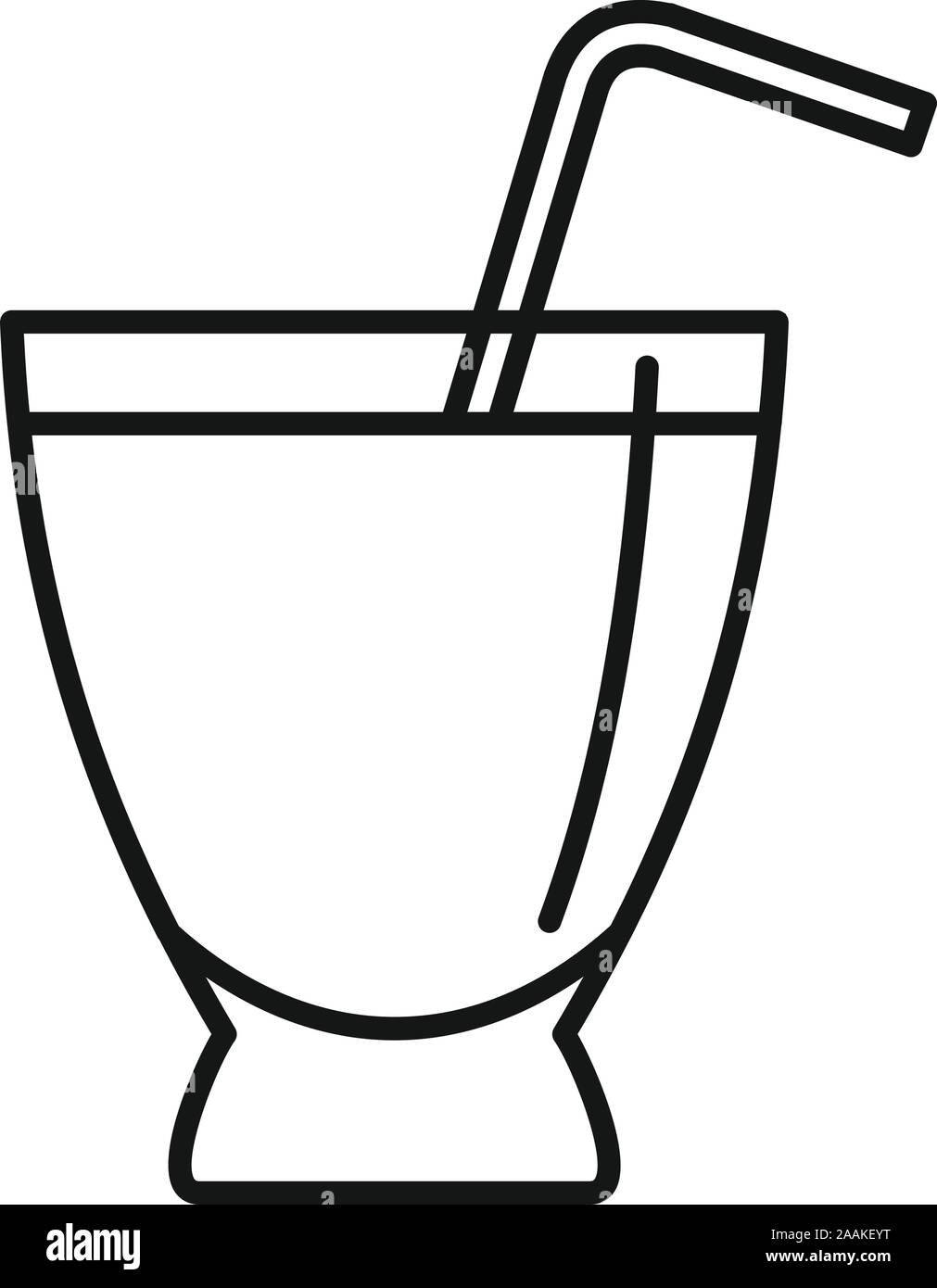 Bio juice cocktail icon. Outline bio juice cocktail vector icon for web ...