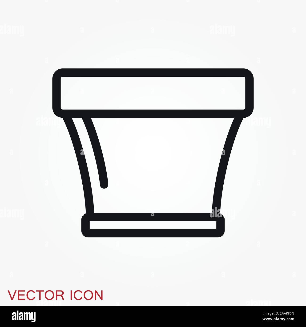 Flowerpot icon, vectorized plants in a pot, flower symbol Stock Vector ...