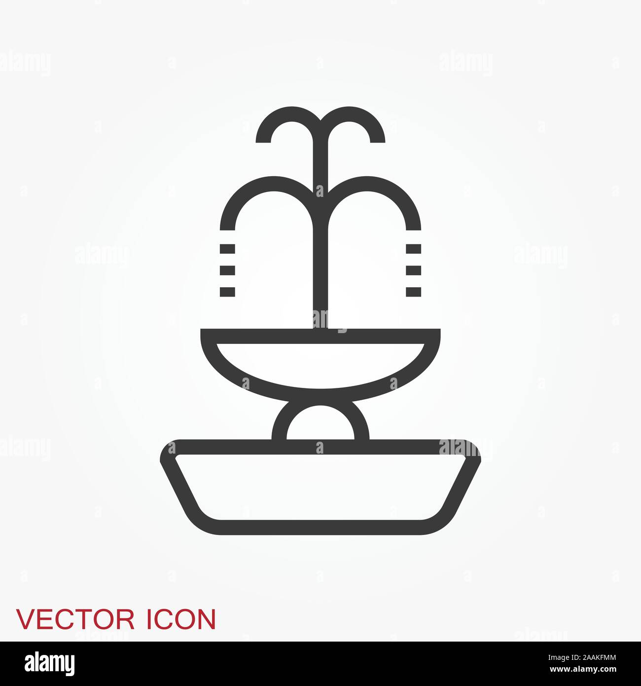 Fountain icon, vector illustration fountain with water splash Stock ...