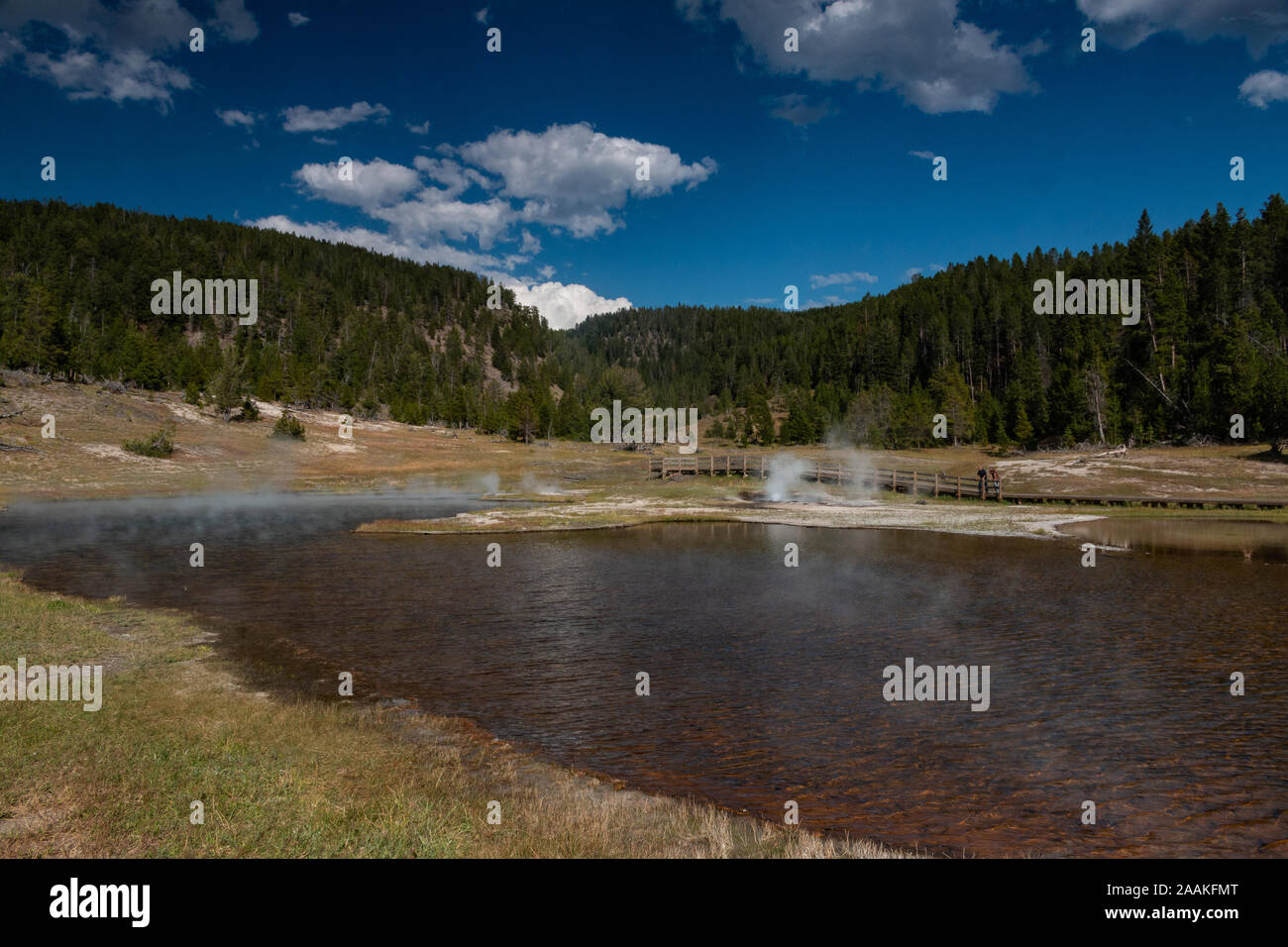 Firehole Lake Yellowstone Stock Photo - Alamy