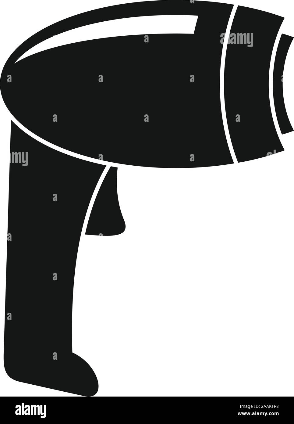 Hand barcode scanner icon. Simple illustration of hand barcode scanner ...