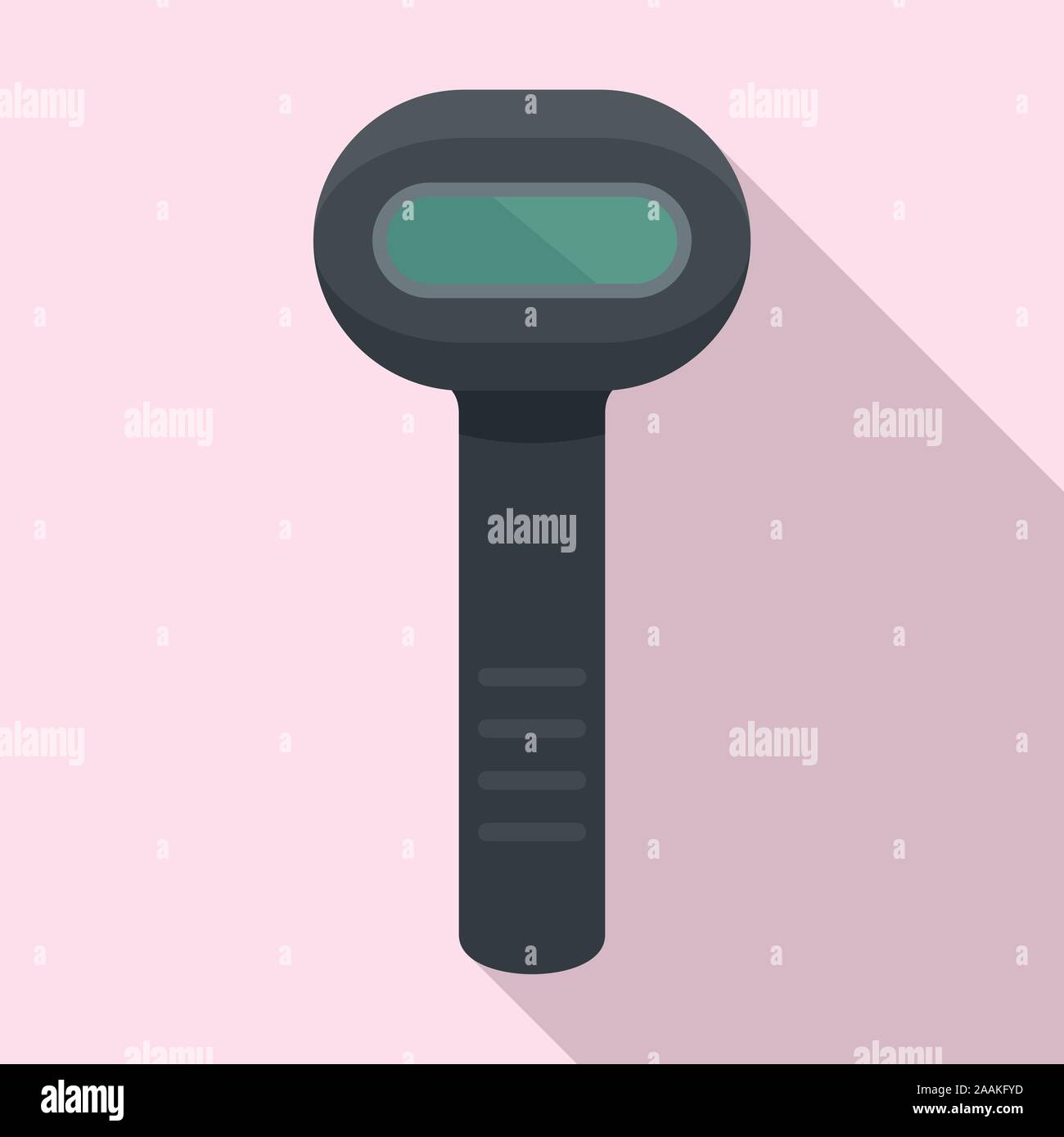 Barcode scanner icon. Flat illustration of barcode scanner vector icon ...