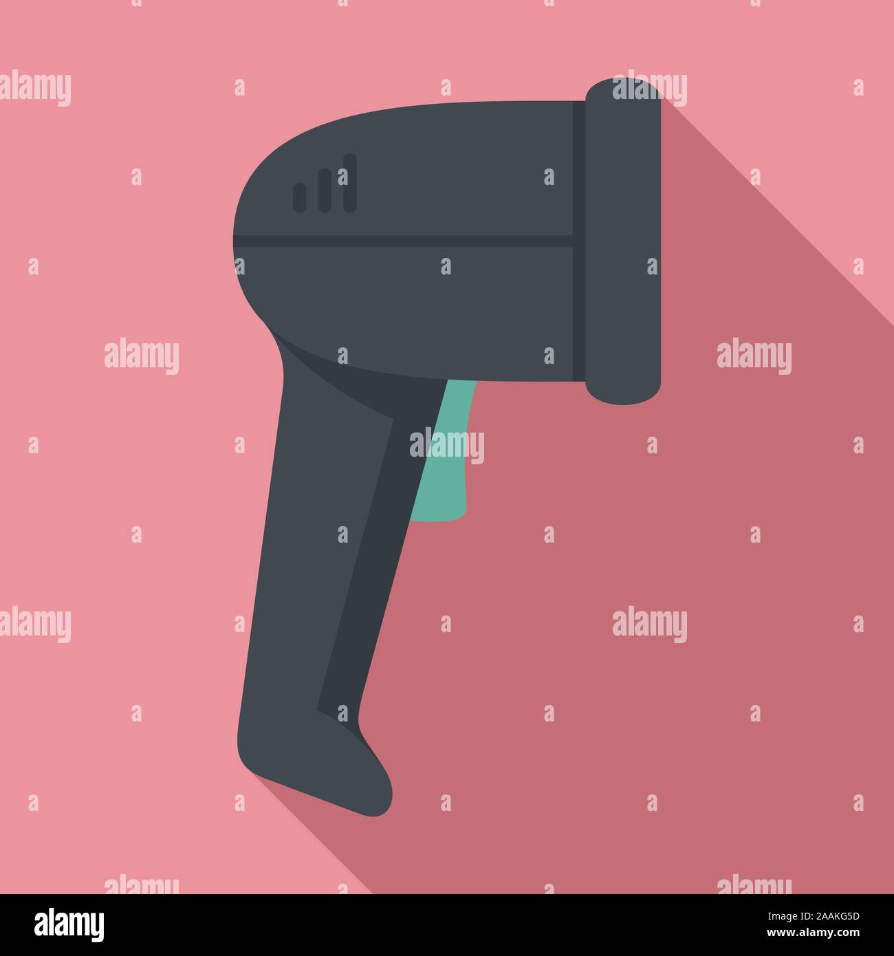 Small barcode scanner icon. Flat illustration of small barcode scanner ...