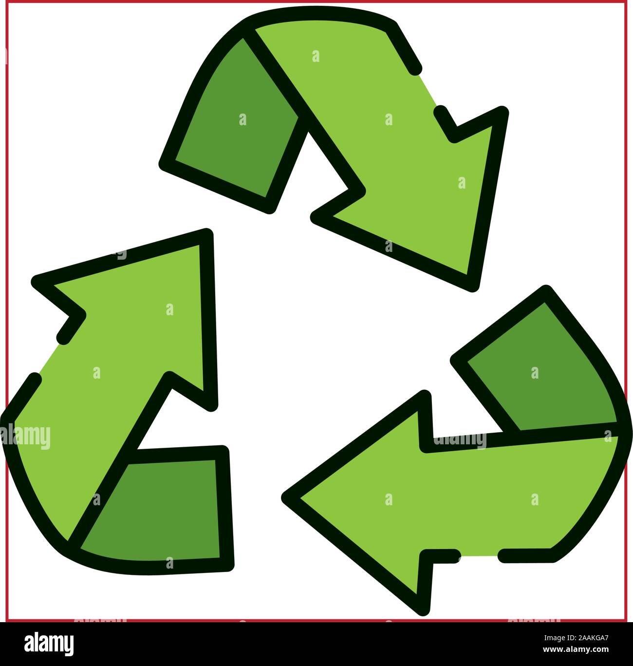 Isolated recycle sign vector design Stock Vector Image & Art - Alamy