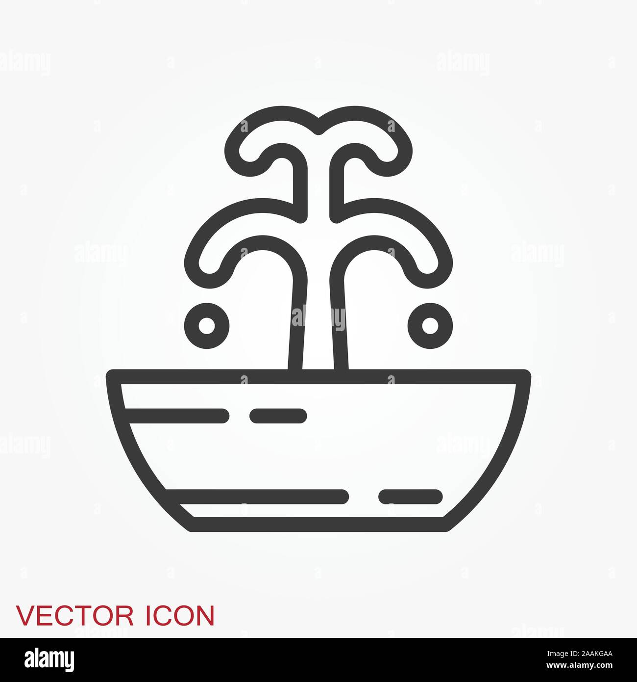 Fountain icon, vector illustration fountain with water splash Stock ...