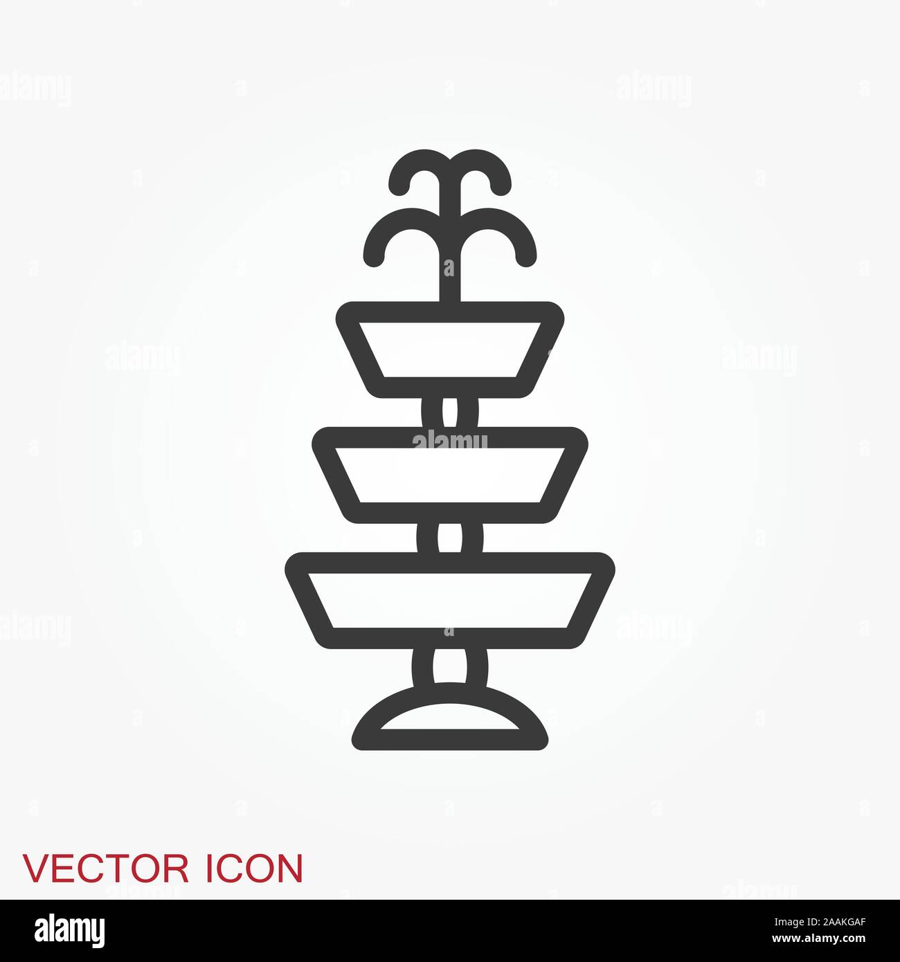 Fountain icon, vector illustration fountain with water splash Stock ...