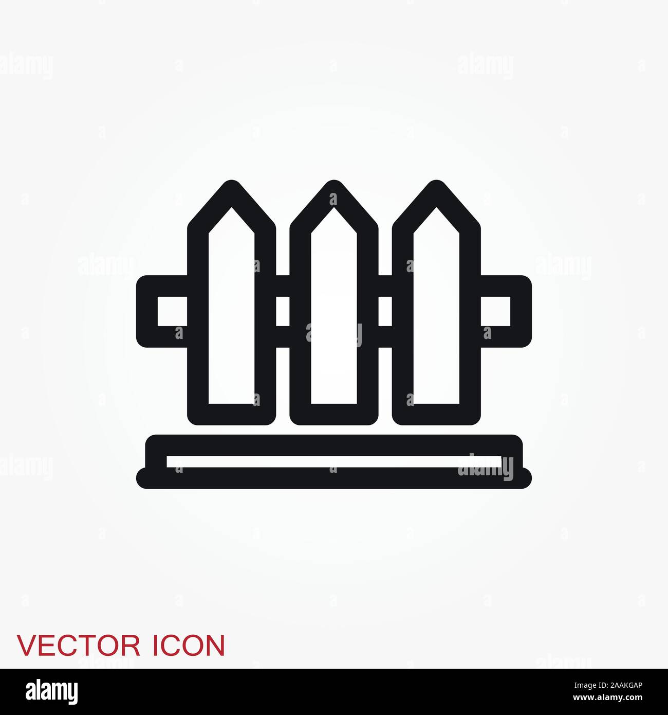 Fence icon, modern minimal flat design style Stock Vector Image & Art ...