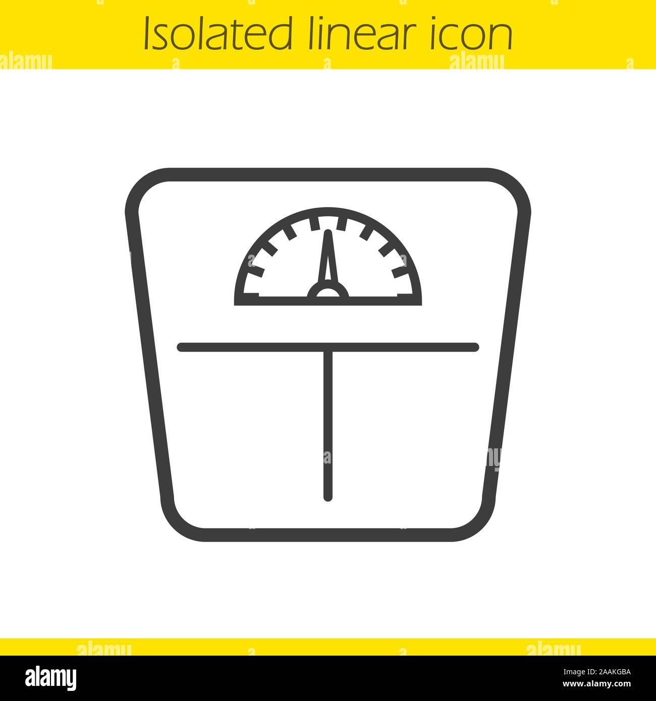 Scales linear icon. Thin line illustration. Floor scales contour symbol ...