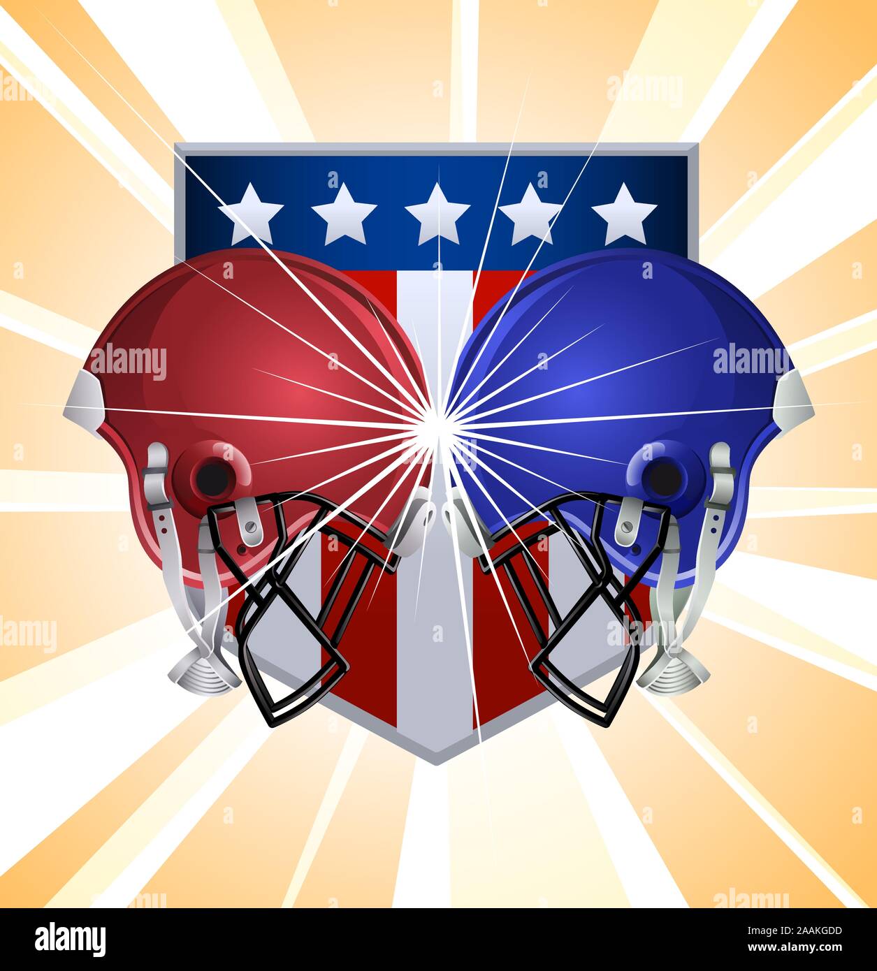 American flag football hi-res stock photography and images - Alamy