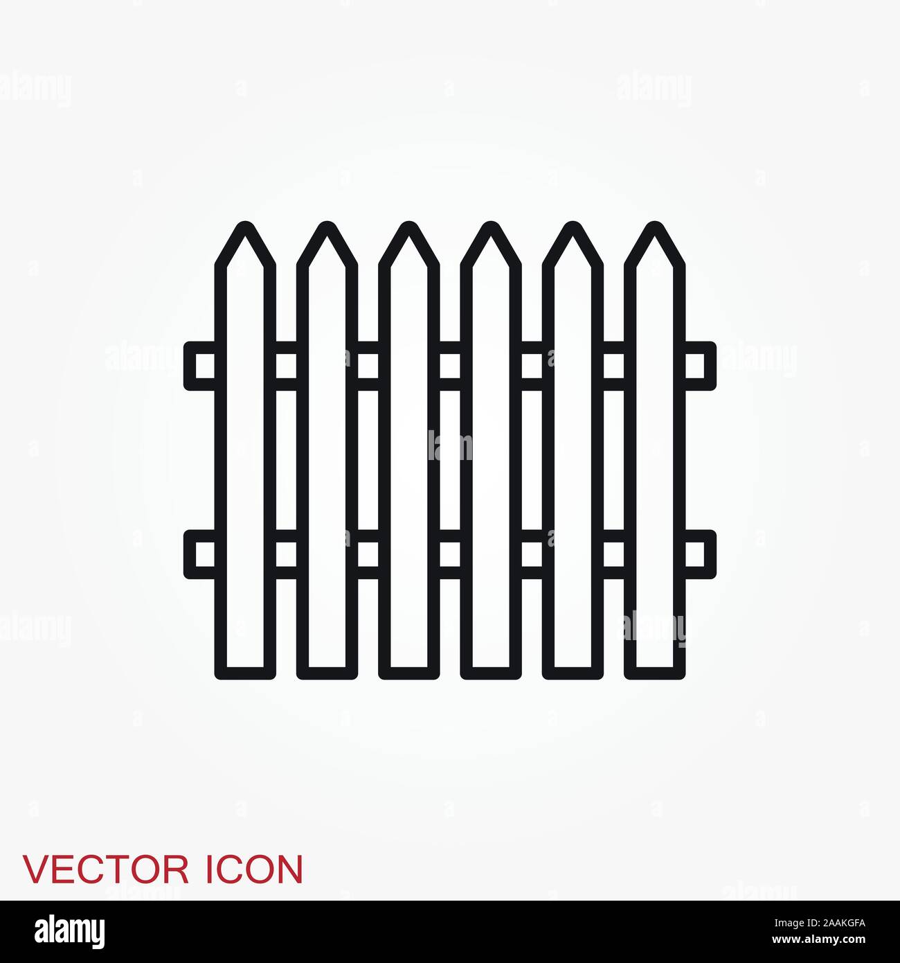 White paling fence and gate Stock Vector Images - Alamy