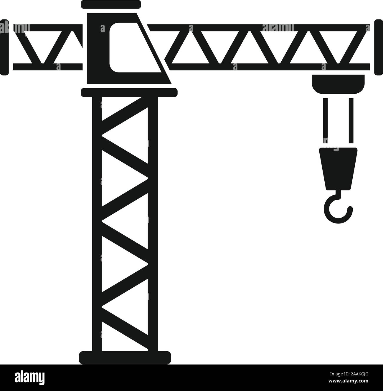 Construction crane icon. Simple illustration of construction crane vector icon for web design ...