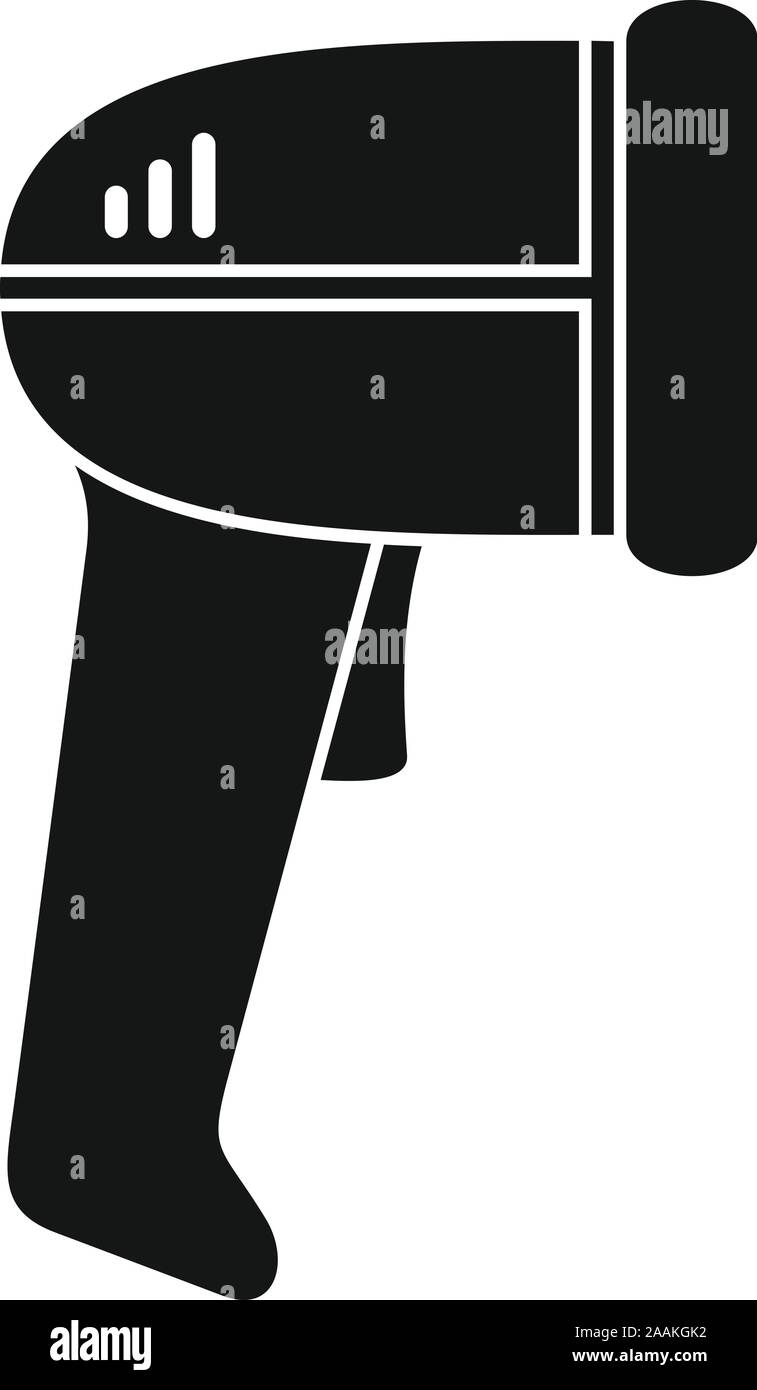 Small barcode scanner icon. Simple illustration of small barcode ...