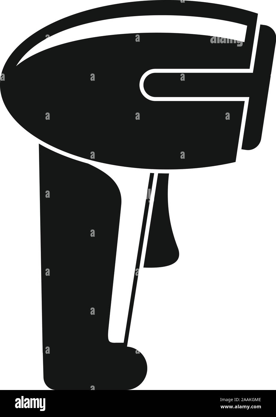 Laser barcode scanner icon. Simple illustration of laser barcode ...
