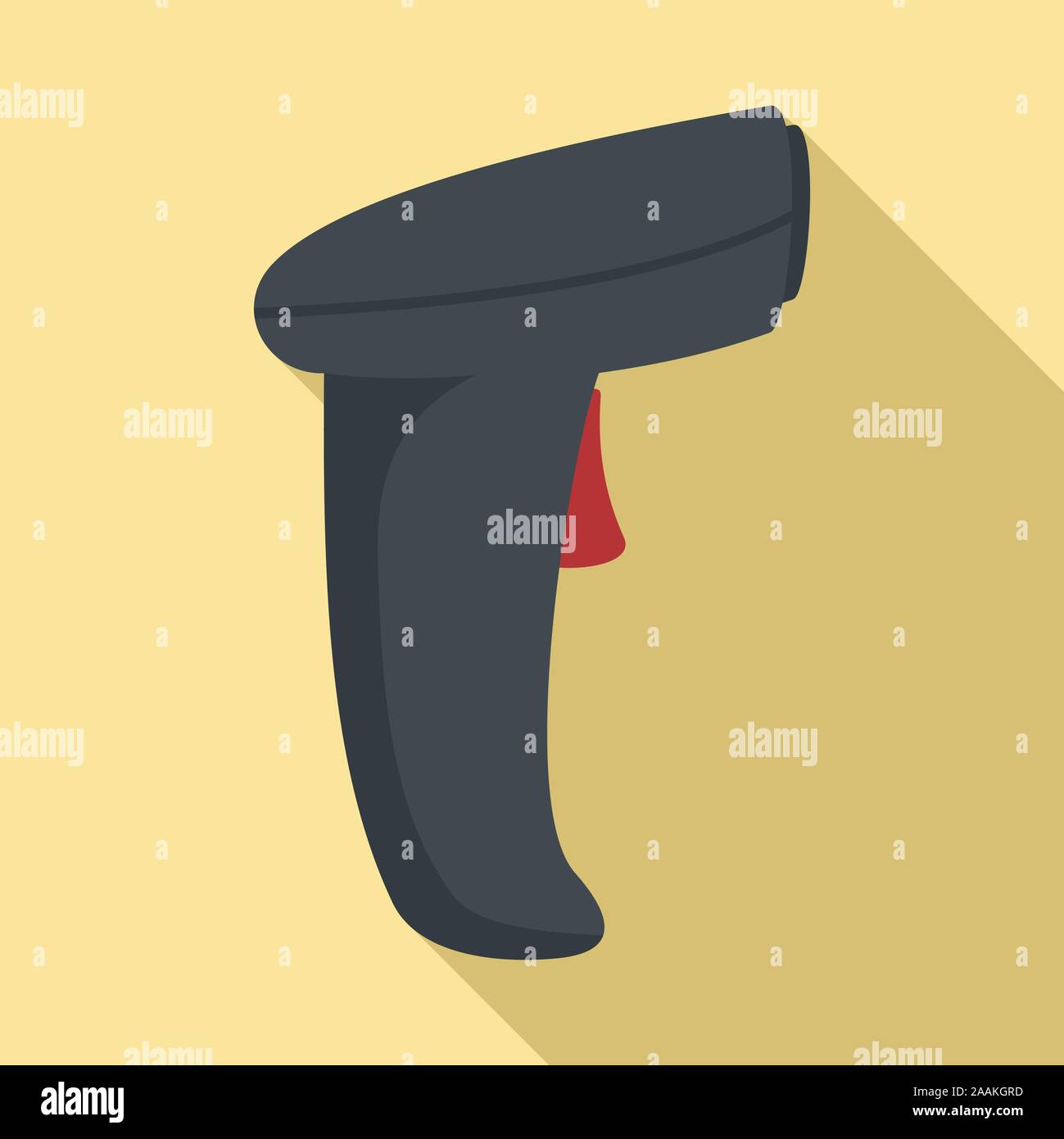 Warehouse barcode scanner icon. Flat illustration of warehouse barcode ...