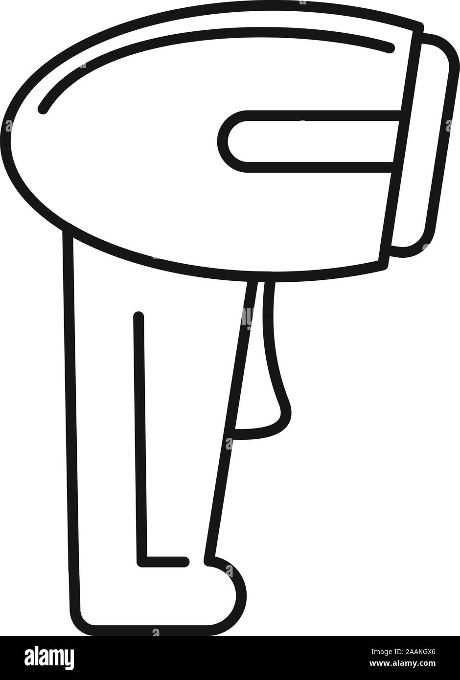 Laser barcode scanner icon. Outline laser barcode scanner vector icon ...