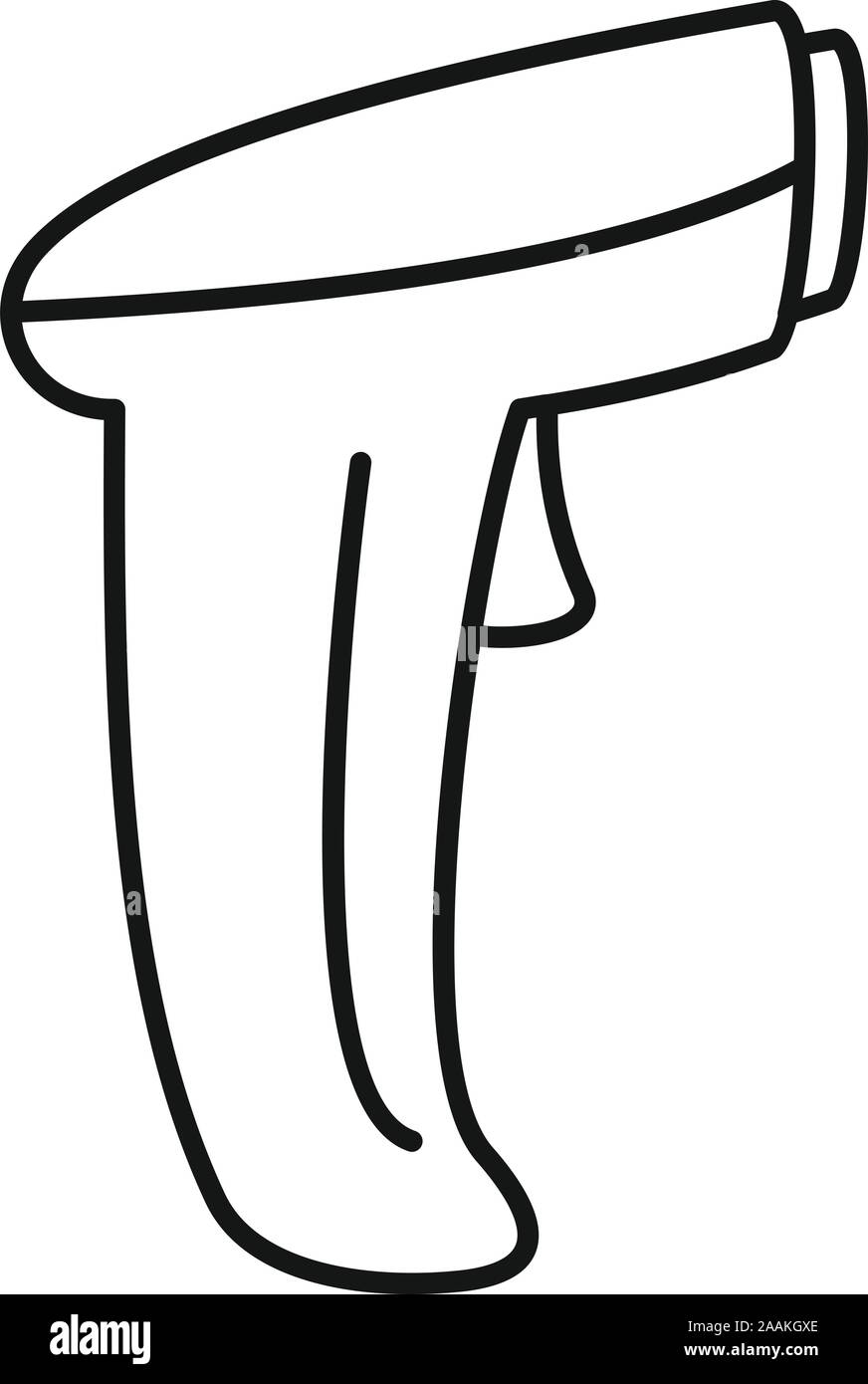 Warehouse barcode scanner icon. Outline warehouse barcode scanner ...