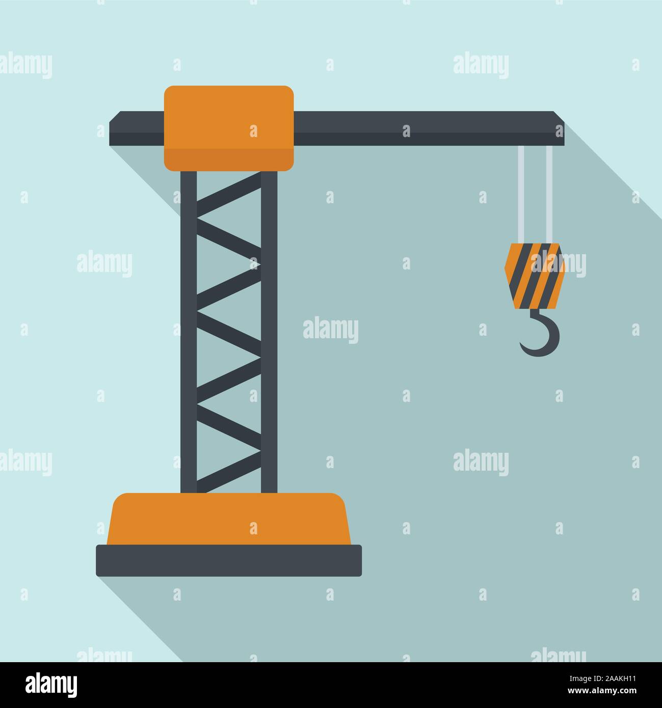 Crane icon. Flat illustration of crane vector icon for web design Stock ...