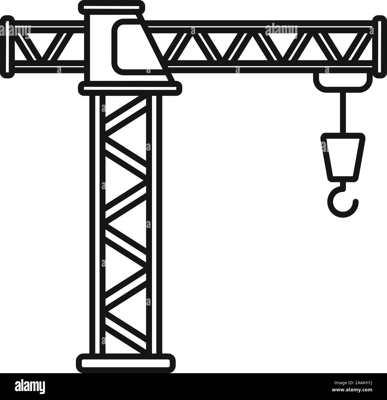 Construction crane icon. Outline construction crane vector icon for web ...