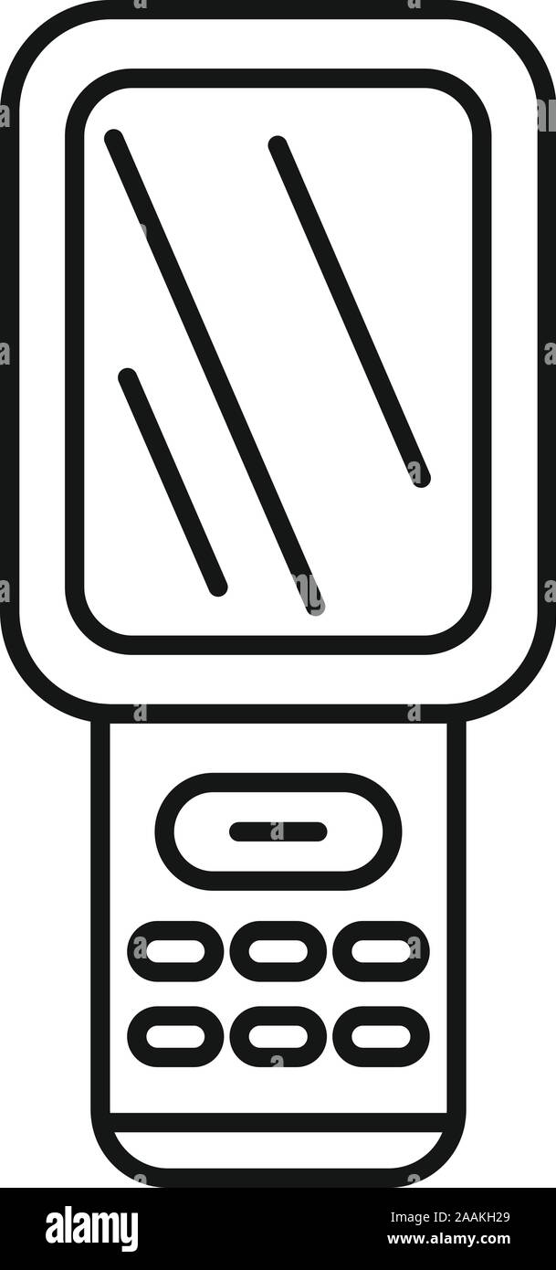 Barcode scanner monitor icon. Outline barcode scanner monitor vector ...