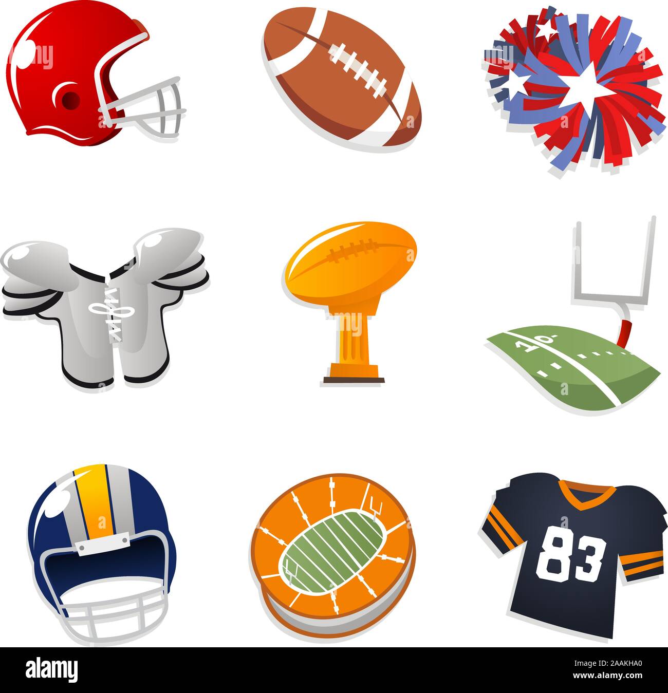 american Football vector icon illustrations Stock Vector Image & Art ...