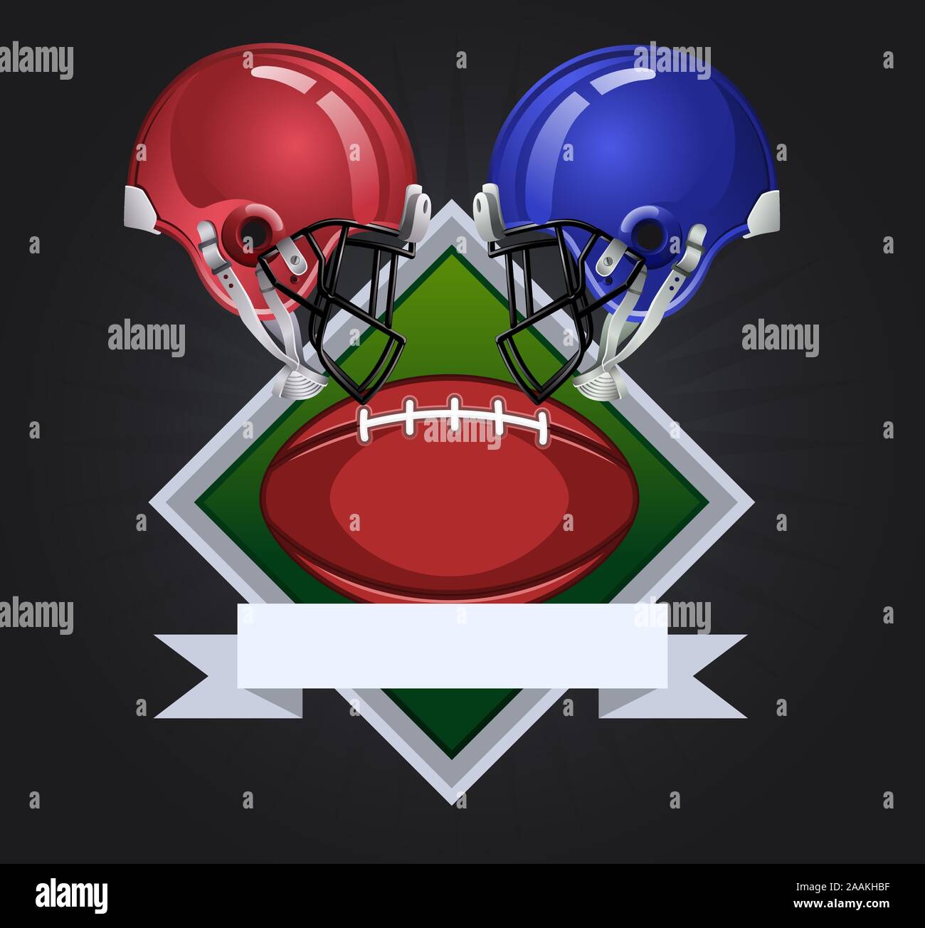 Football helmets with field illustration Stock Vector Image & Art - Alamy