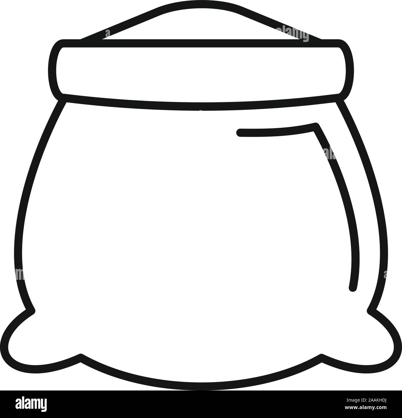 Open sack icon. Outline open sack vector icon for web design isolated ...