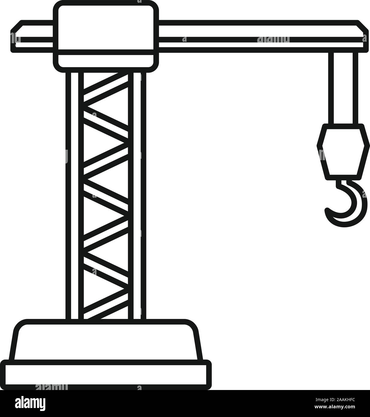 Crane icon. Outline crane vector icon for web design isolated on white ...