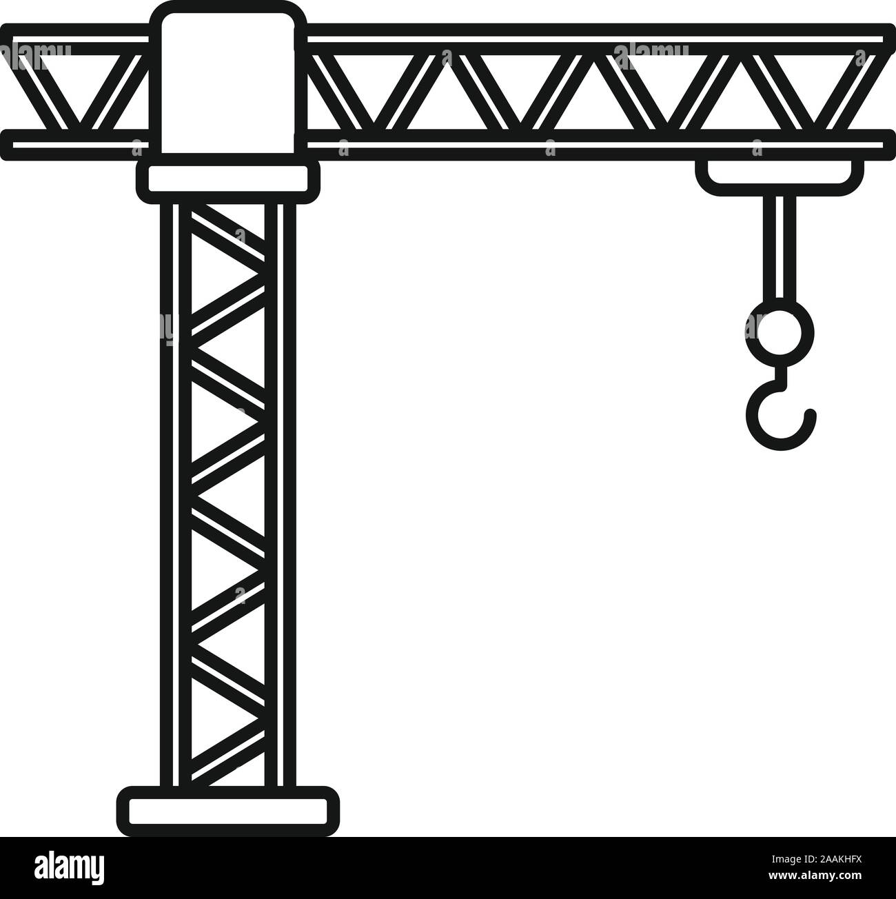 Load crane icon. Outline load crane vector icon for web design isolated ...