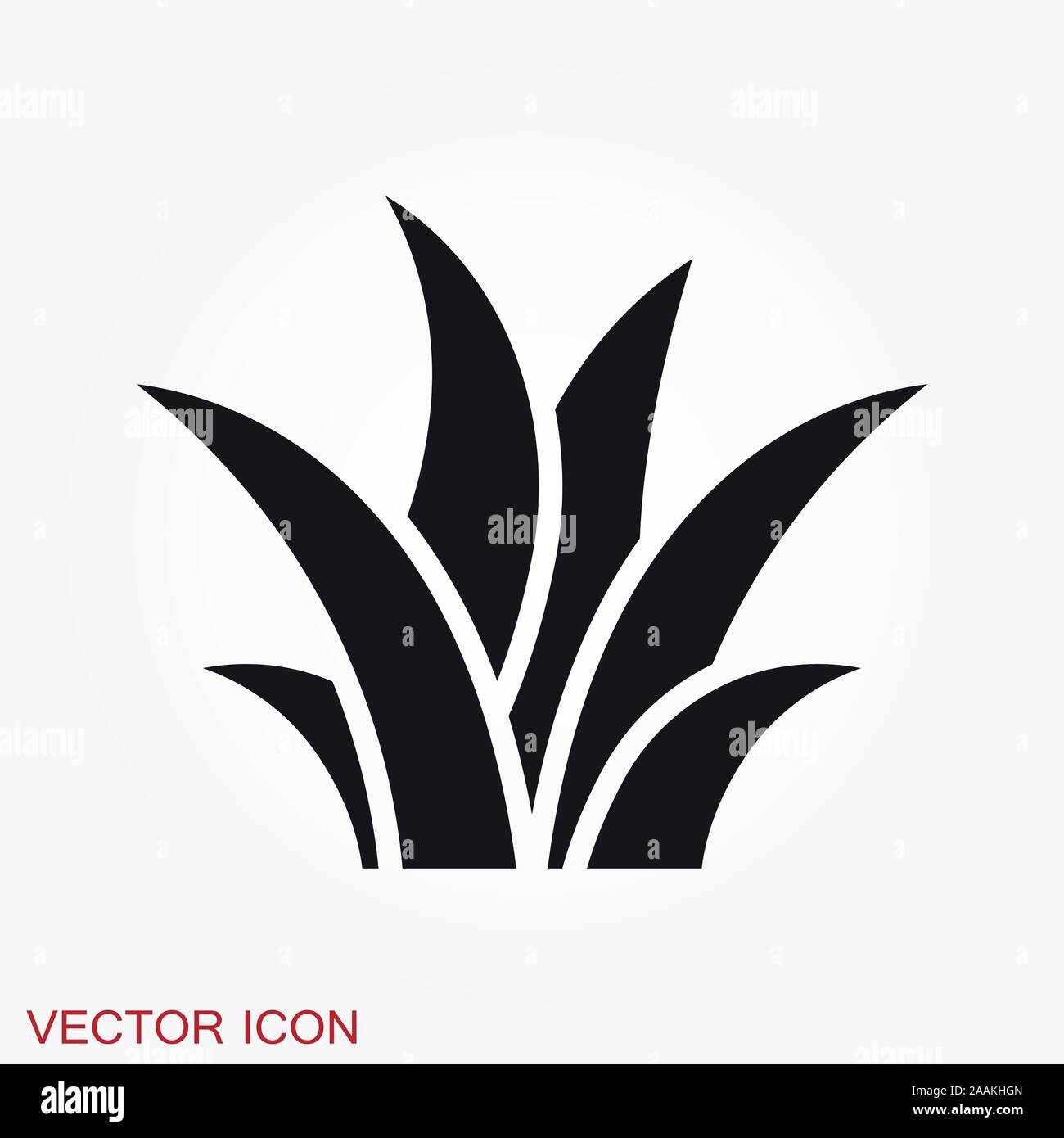 Grass icon, eco symbol of grass. Vector illustration Stock Vector Image ...