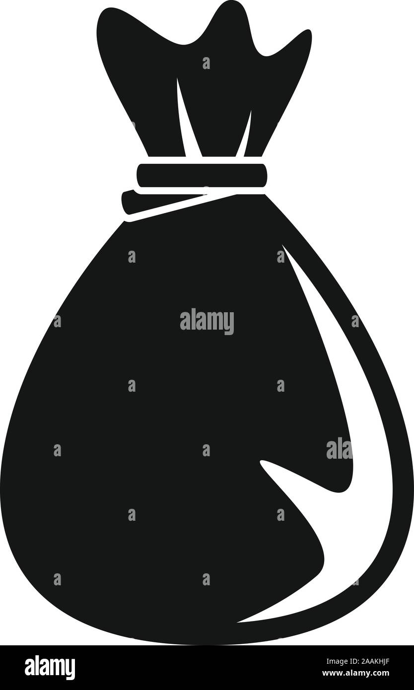 Material sack icon. Simple illustration of material sack vector icon ...