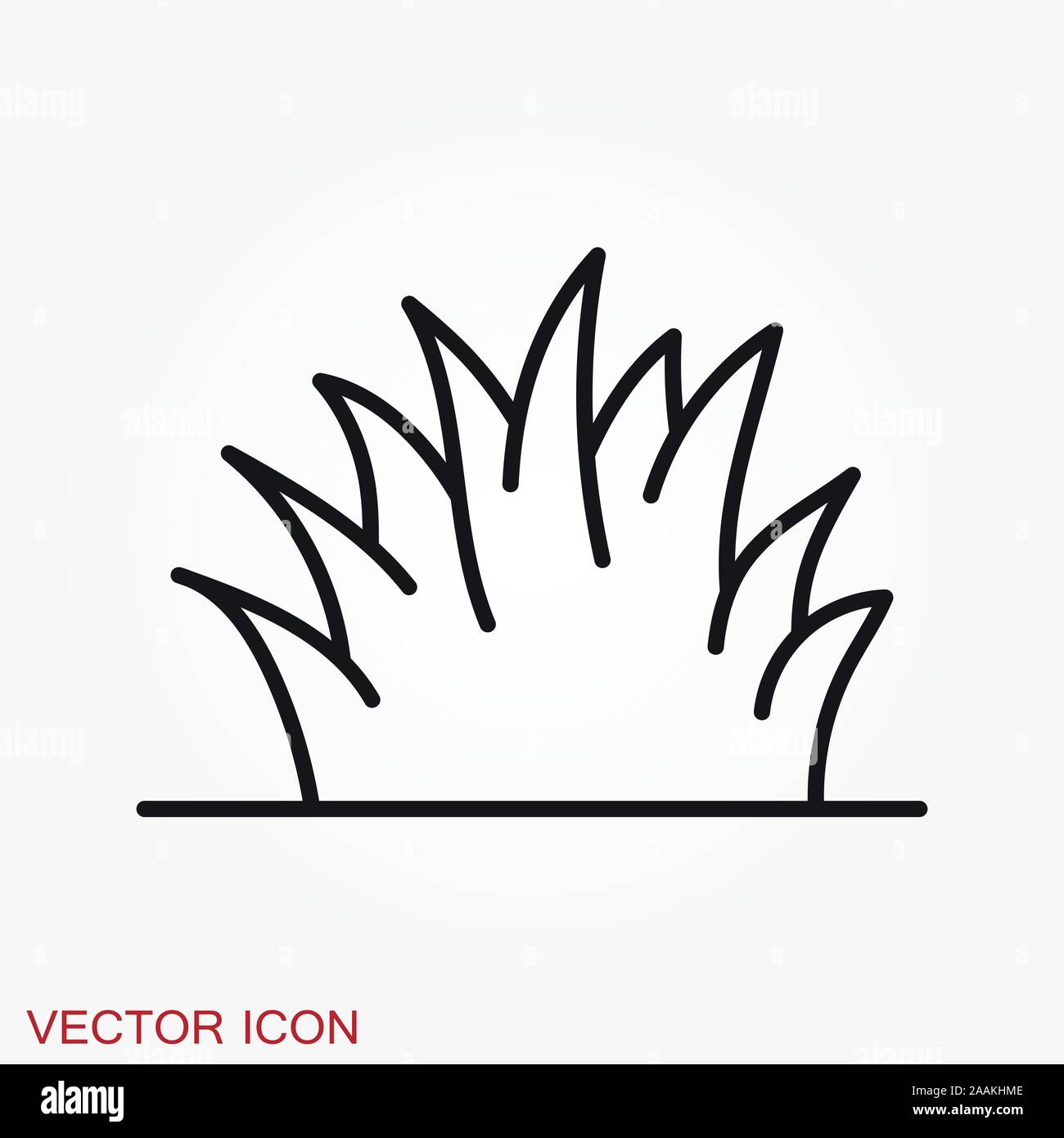 Grass icon, eco symbol of grass. Vector illustration Stock Vector Image ...