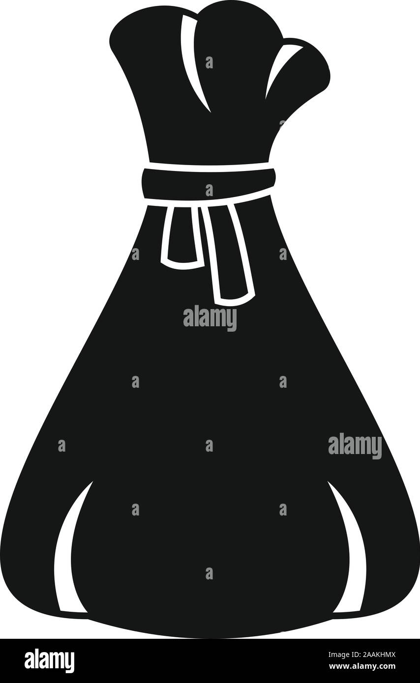 Canvas sack icon. Simple illustration of canvas sack vector icon for ...