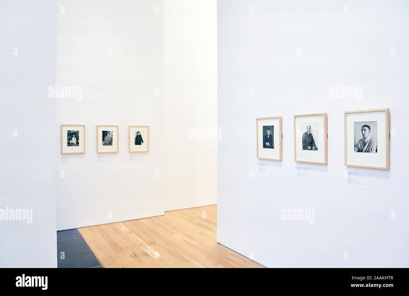 Photography exhibition in a gallery at The National Museum, Cardiff ...
